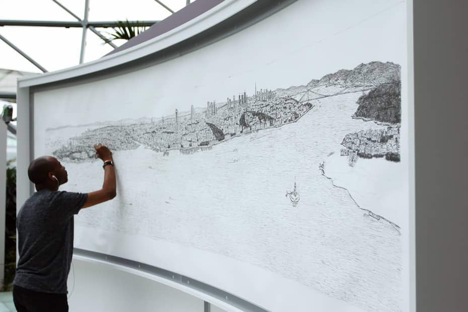 Istanbul Panorama drawing - Stephen Wiltshire